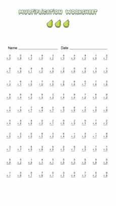 Free Printable Multiplication Worksheets Timed Tests - Printable Math ...