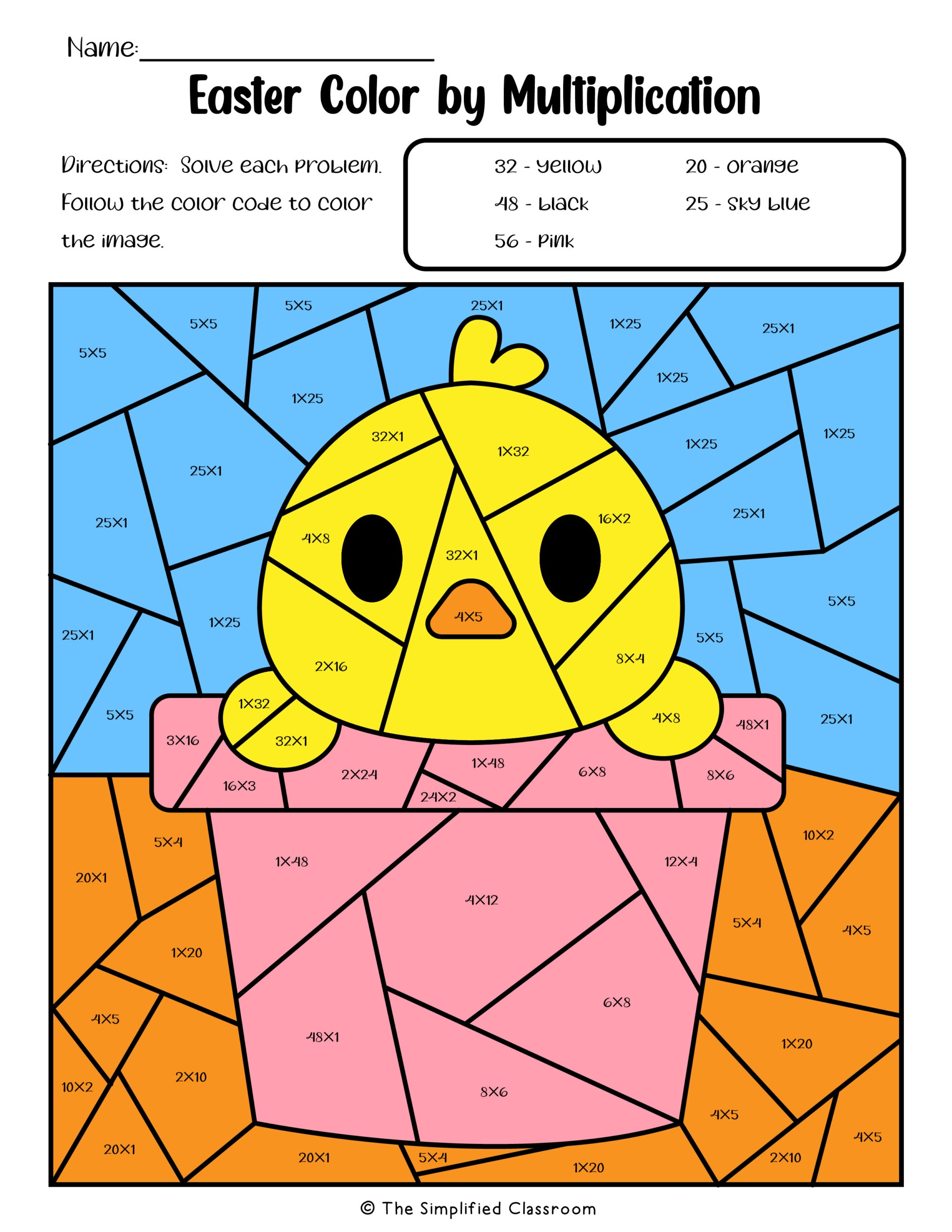 Free Printable Easter Multiplication Worksheets - Printable Math Worksheets