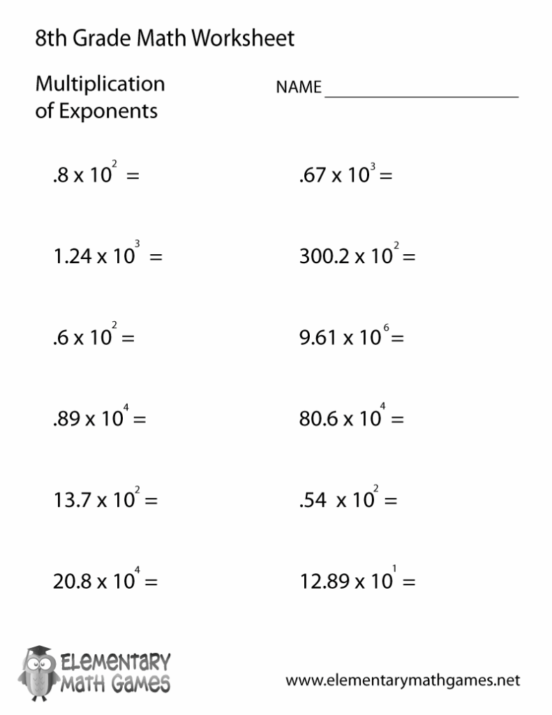 Free Printable Multiplication Worksheets Grade 8 - Printable Math ...