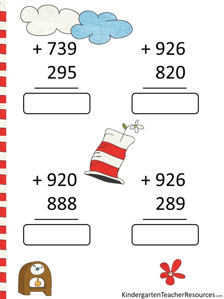 Free Printable Dr Seuss Math Worksheets - Printable Math Worksheets
