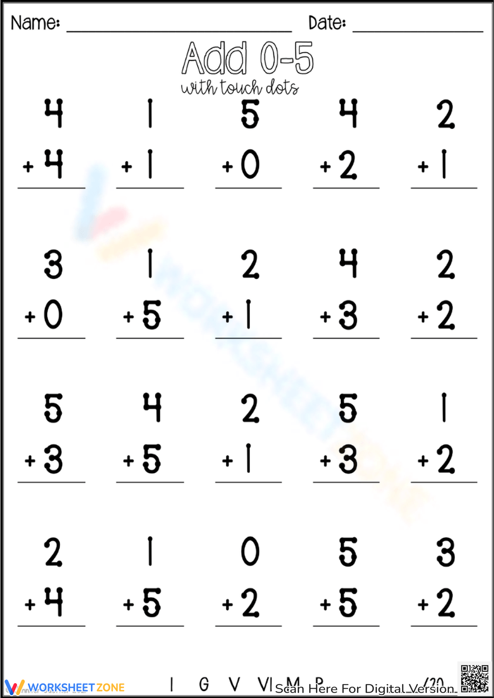 Free Printable Touch Math Worksheets - Printable Math Worksheets