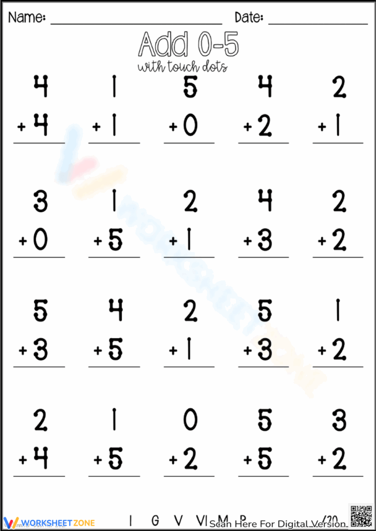 Touch Math Worksheets Free Printable Pdf - Printable Math Worksheets