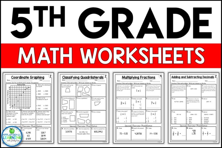 5th Grade Math Worksheets Free Printables - Printable Math Worksheets