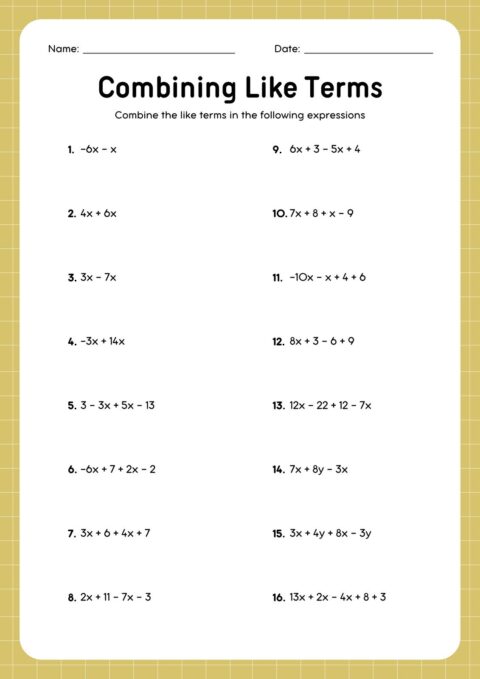 8th Grade Free Printable Math Worksheets - Printable Math Worksheets