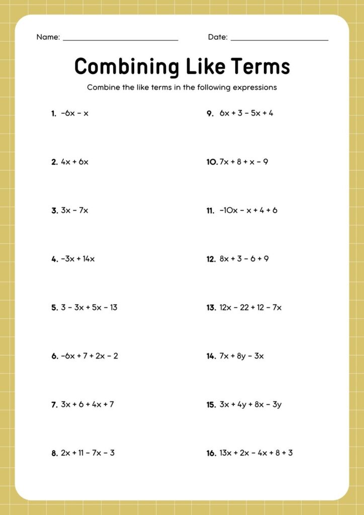 8th Grade Free Printable Math Worksheets - Printable Math Worksheets
