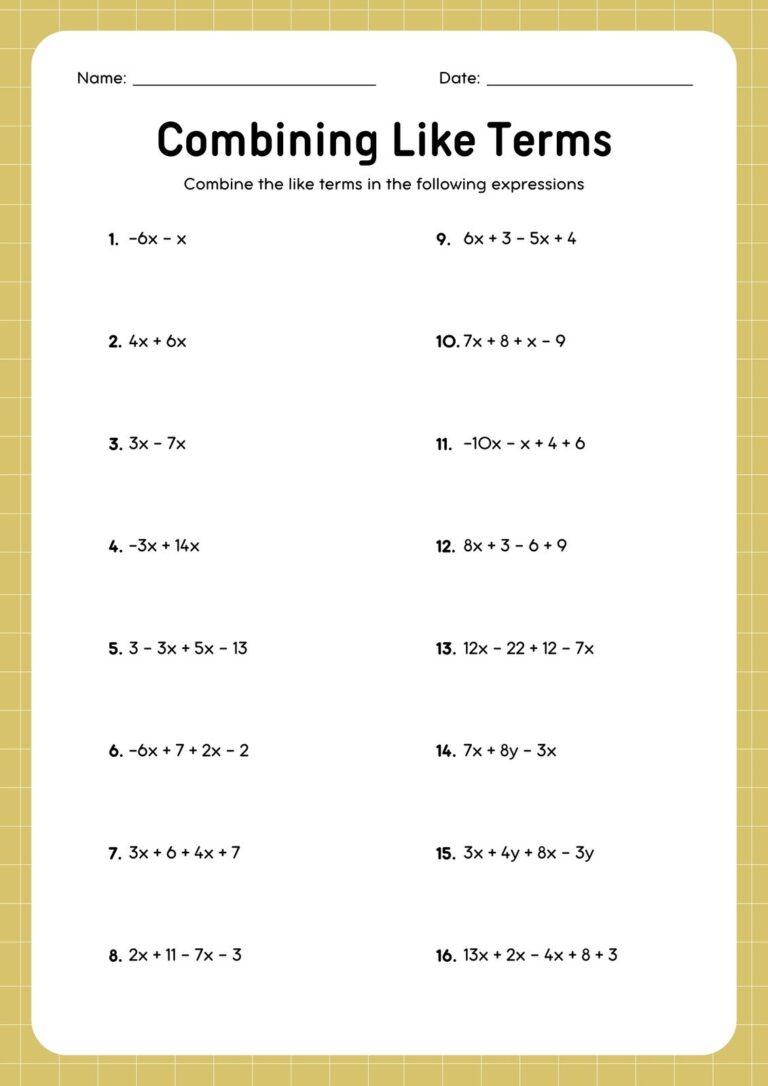 8th Grade Free Printable Math Worksheets - Printable Math Worksheets