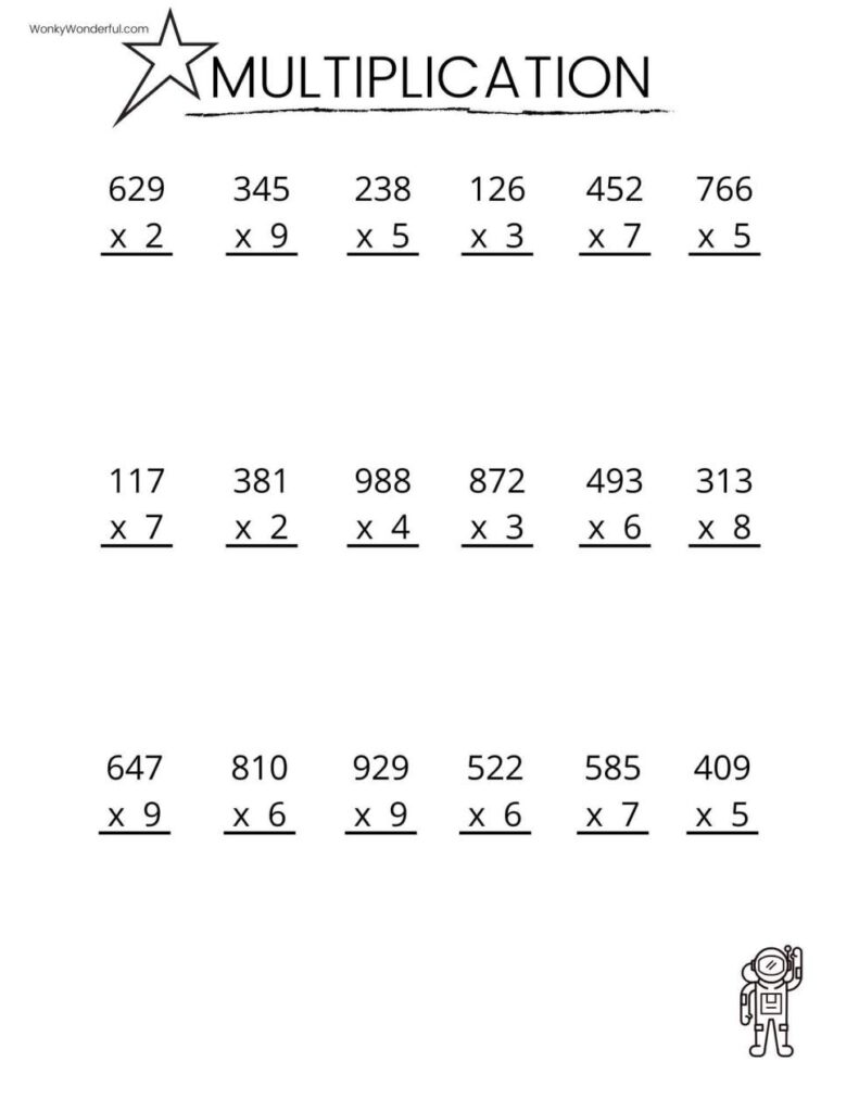 Free Printable Multiplication Worksheets 7th Grade - Printable Math ...
