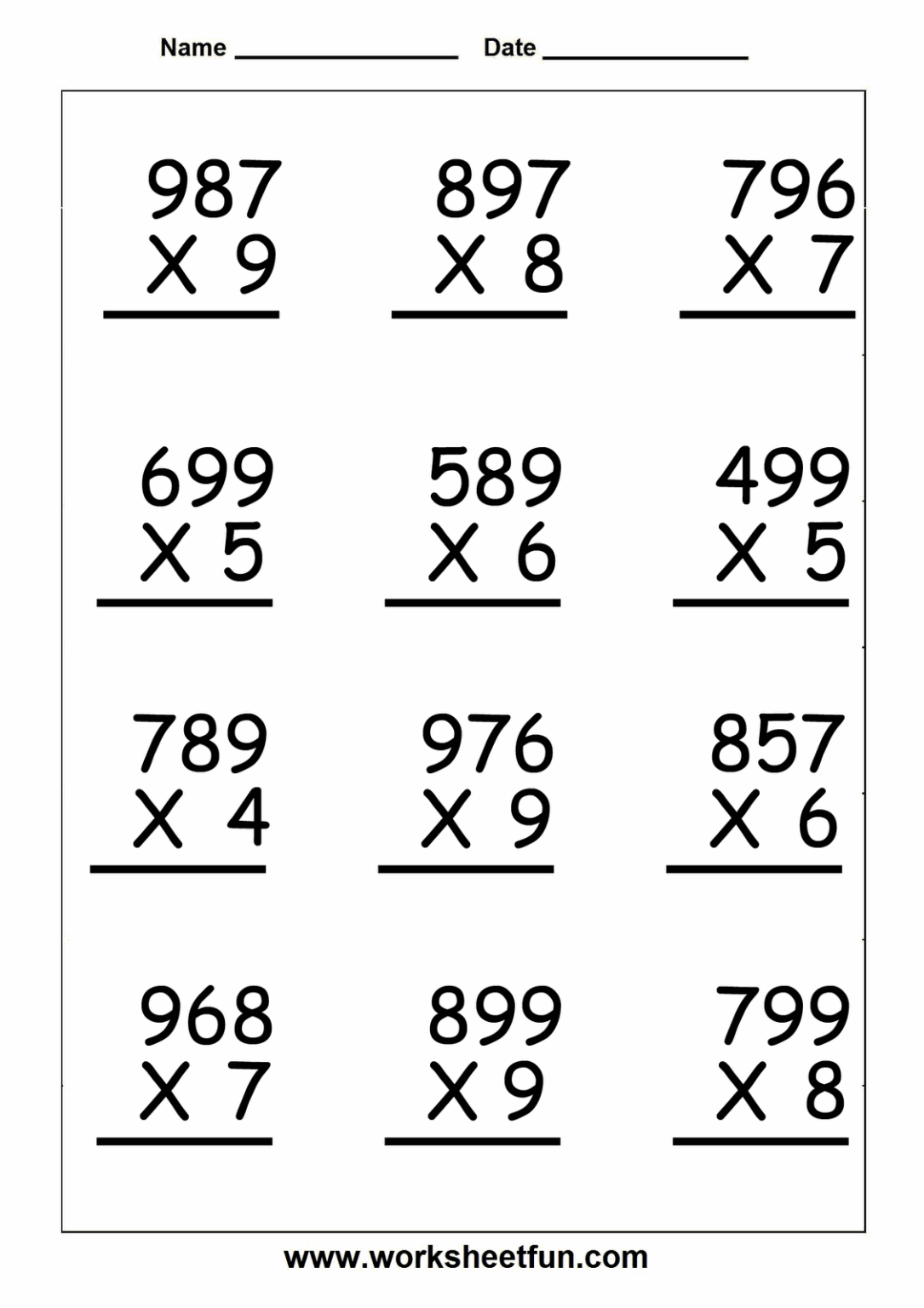 5th Grade Math Worksheet Free Printable - Printable Math Worksheets