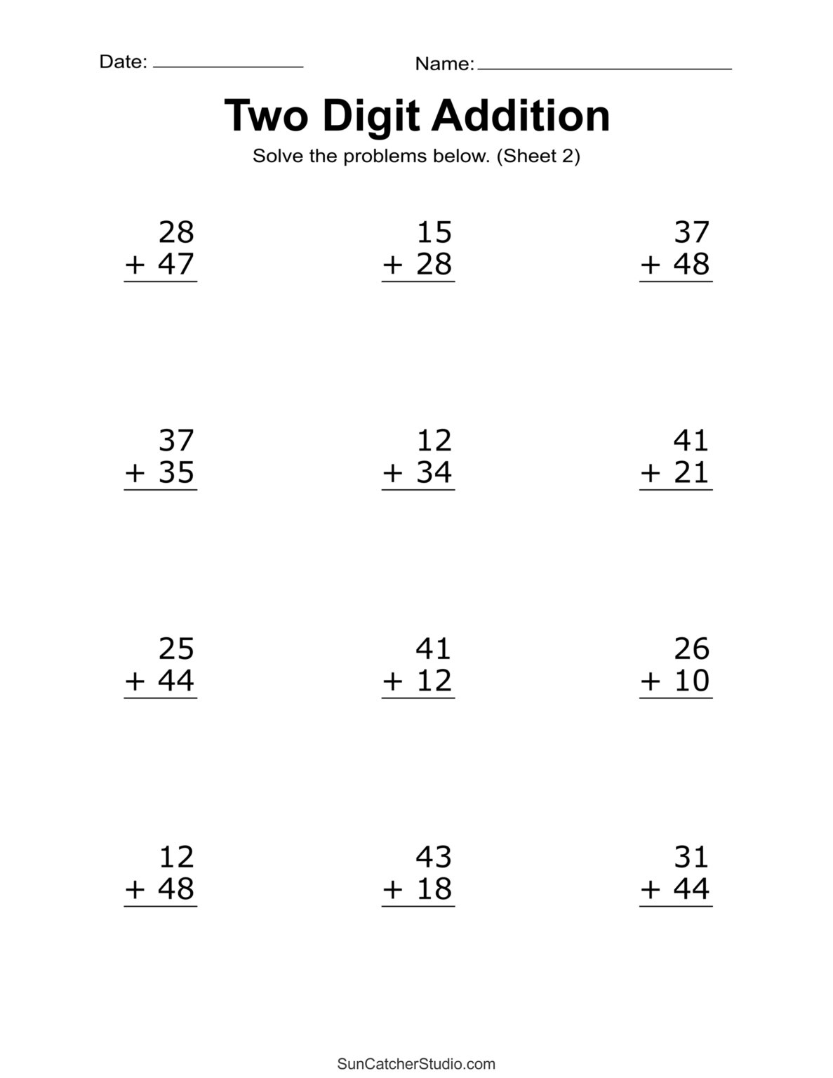 Math Worksheets Grade 2 Printable Free - Printable Math Worksheets