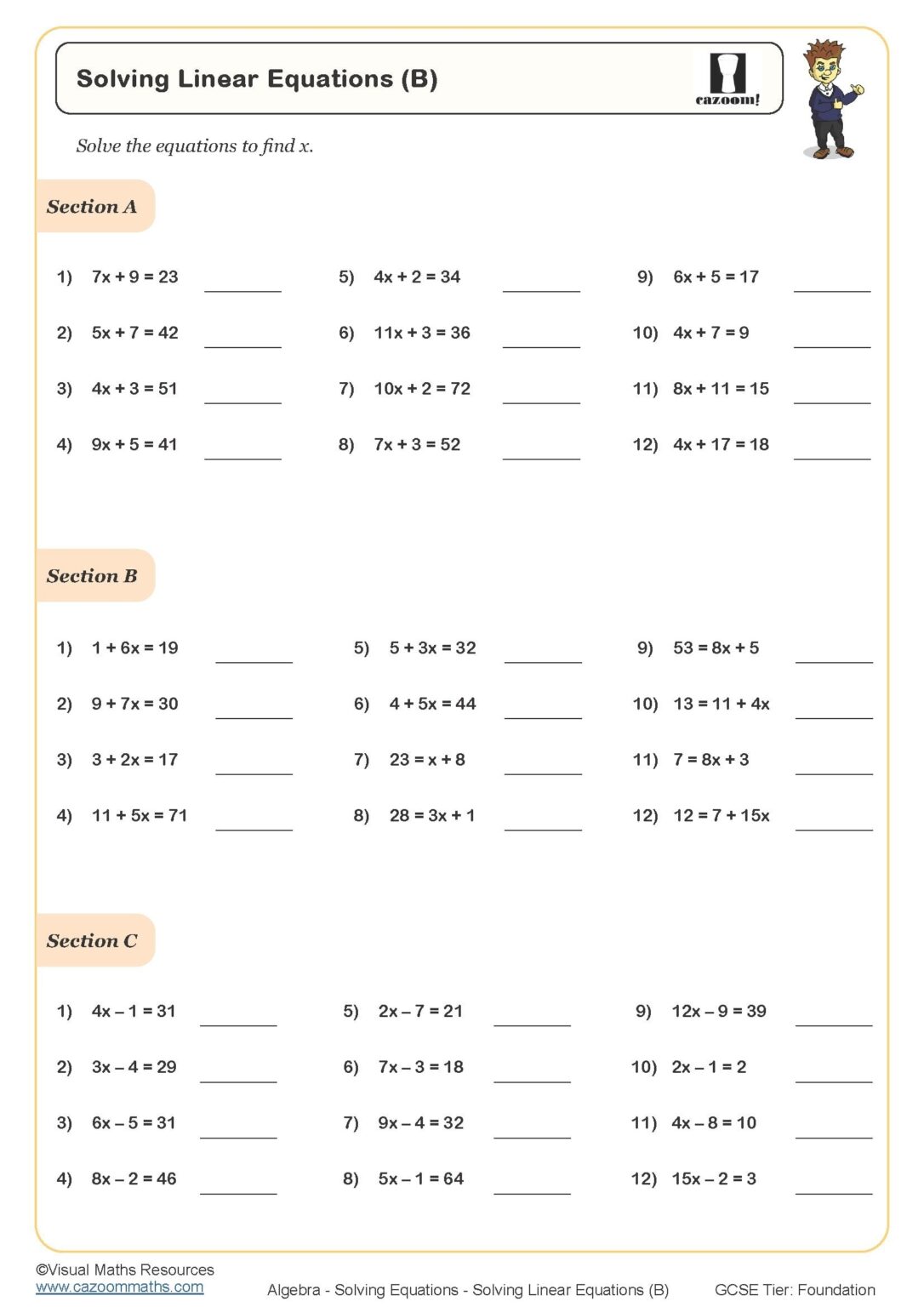 Year 7 Maths Worksheets Free Printable - Printable Math Worksheets
