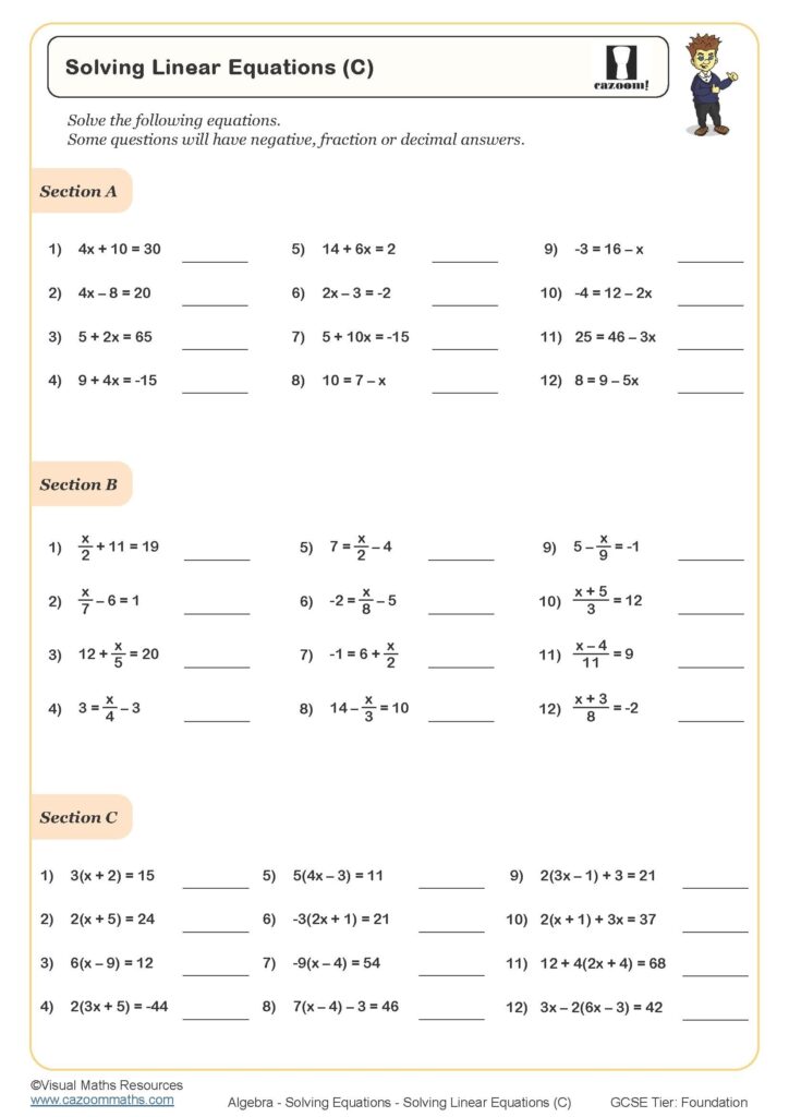 Year 8 Maths Worksheets Printable Free - Printable Math Worksheets